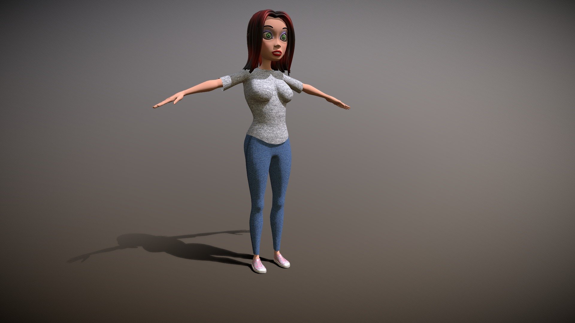 Cartoon Girl_animation 2 - Buy Royalty Free 3D model by pinotoon ...
