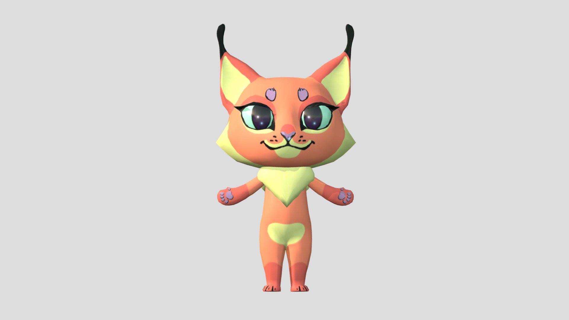 cartoon lynx - Download Free 3D model by rastamankus [d2d0c7f] - Sketchfab