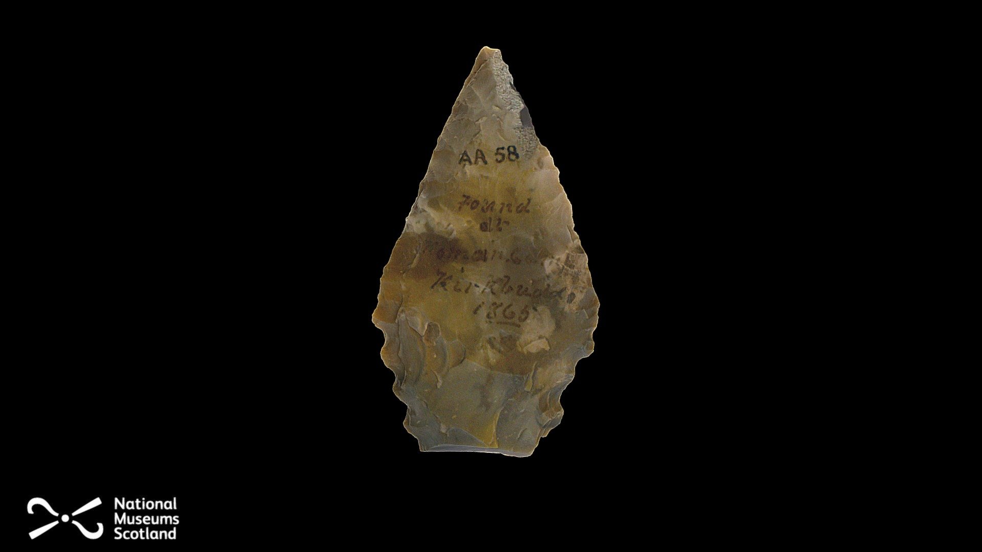 Flint Dagger, Kirkbuddo, Angus - 3D model by National Museums Scotland ...