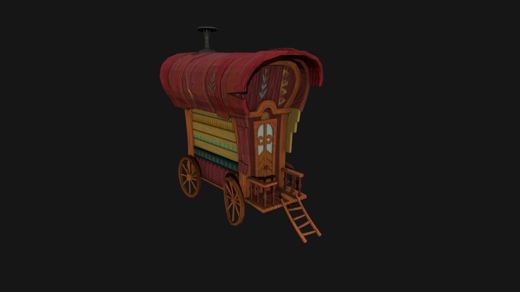 Gypsy Caravan - 3D model by Yackie [d2d37b8] - Sketchfab