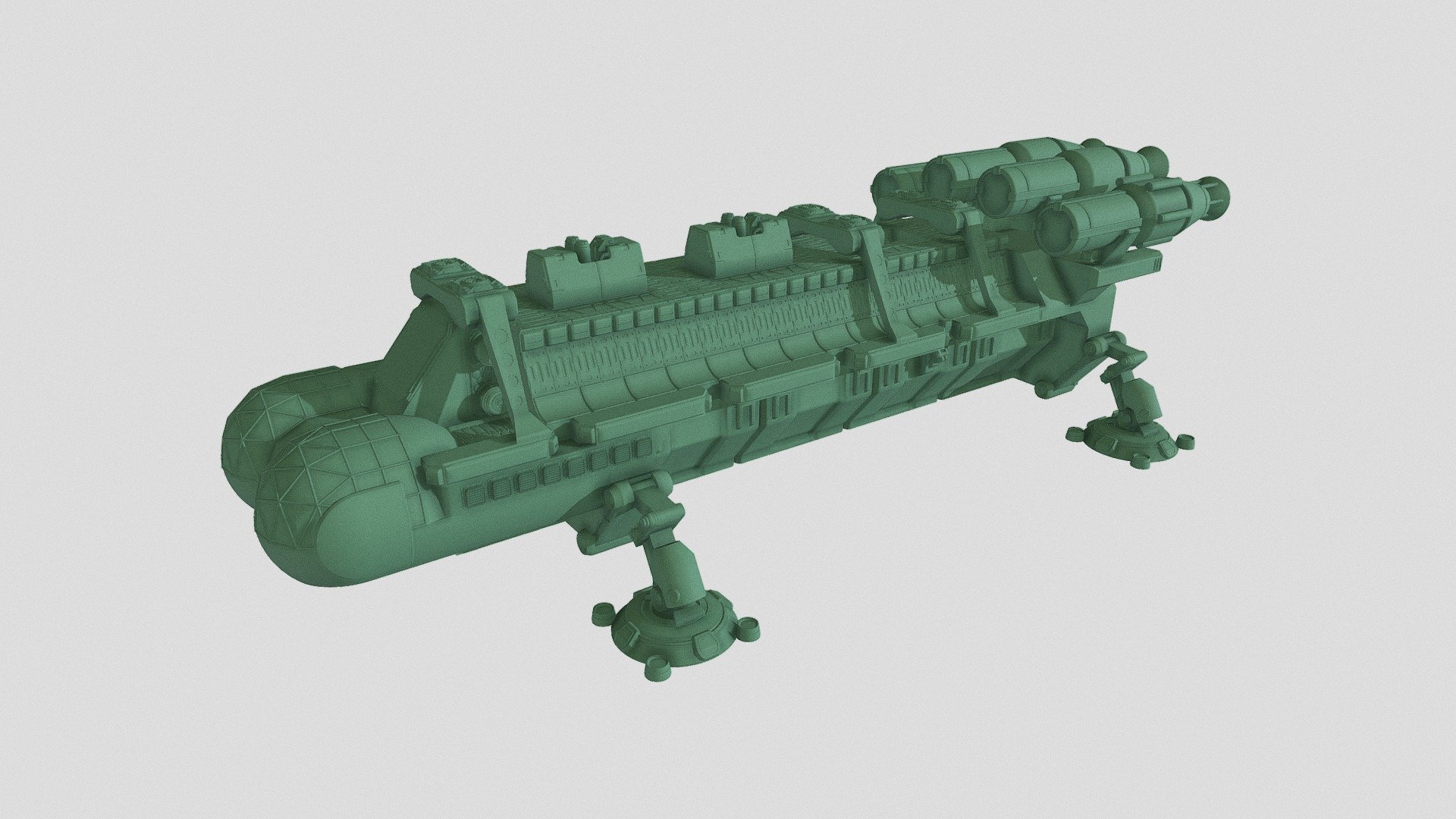 Cargo spaceship "Saturno 6" wargames 28mm - 3D model by ngauge.es ...