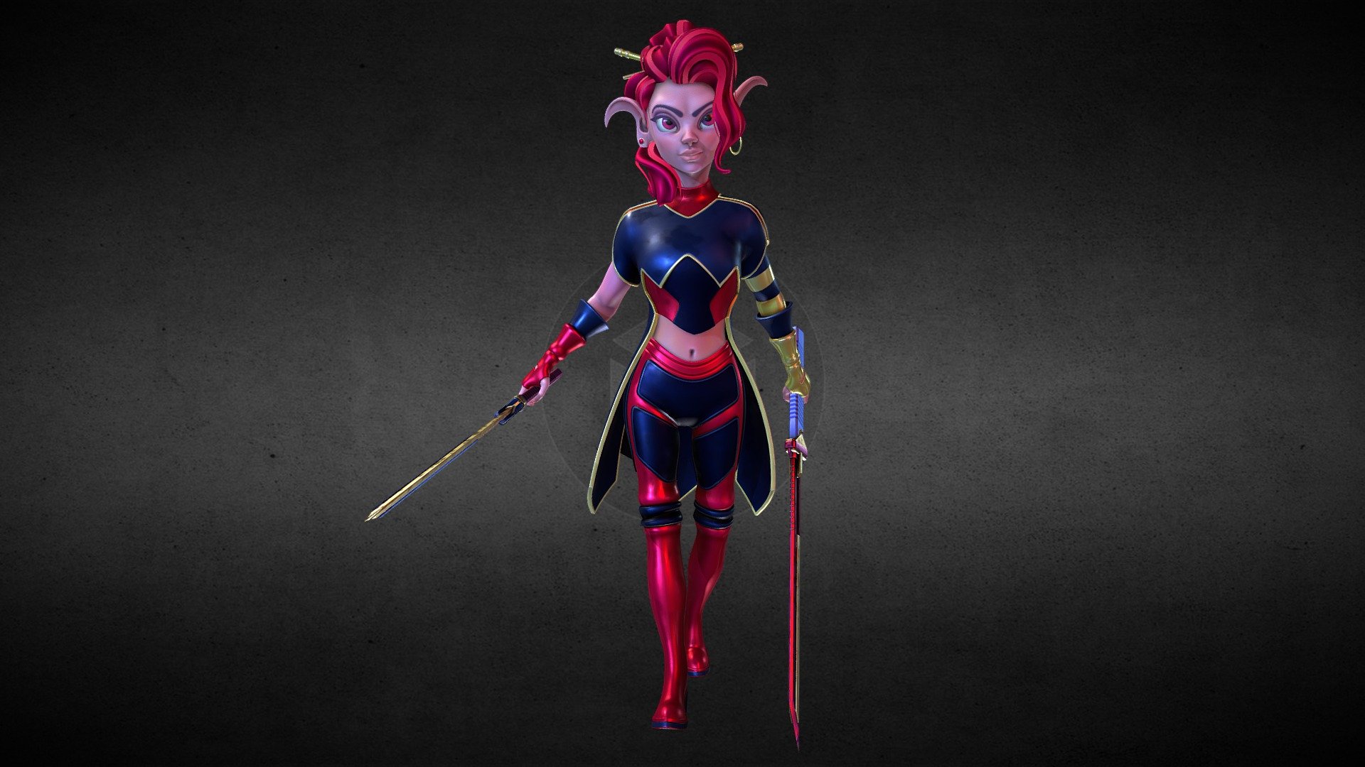Jaelynn - Space Assassin - 3D model by 2K-Demedi [d2d64a2] - Sketchfab