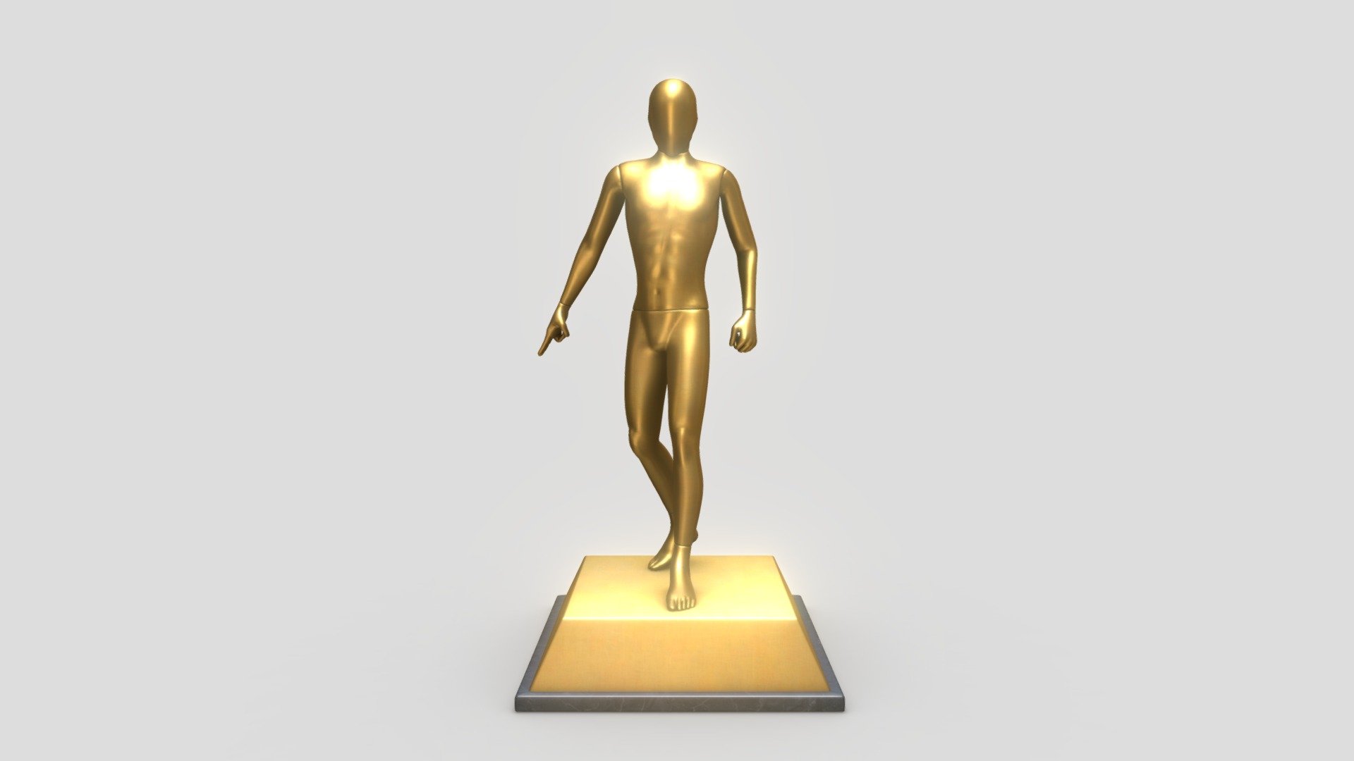 Gold Statue - 3D model by Gonsaku [d2d660f] - Sketchfab