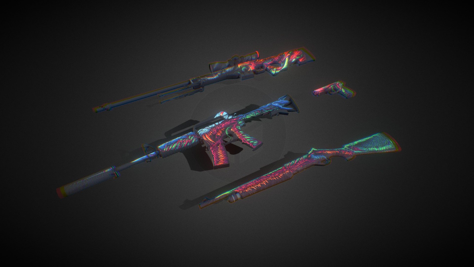CS:GO / CS2 Hyper Beast Collection - Buy Royalty Free 3D model by KalashCG (@amjadkalash2000 ...