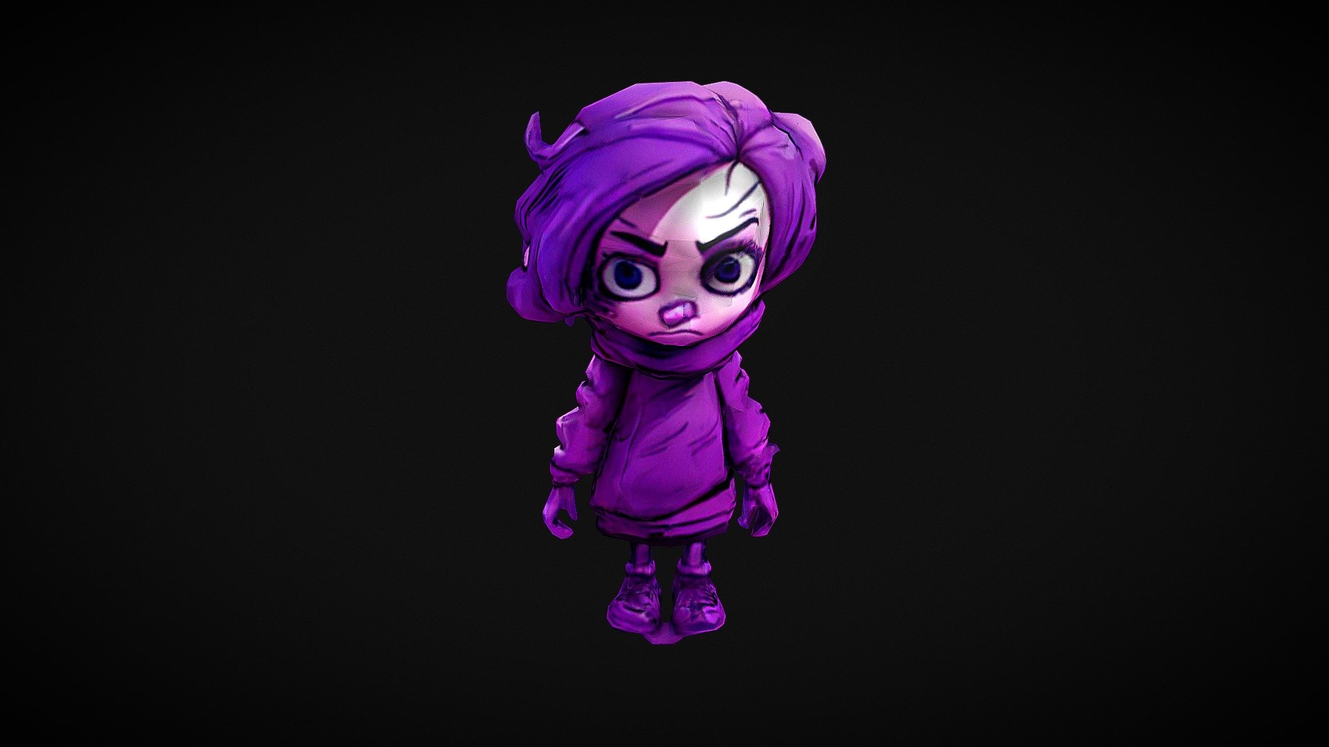 "Giggling Violet Doll: A Playful Palette of Purp - Download Free 3D ...