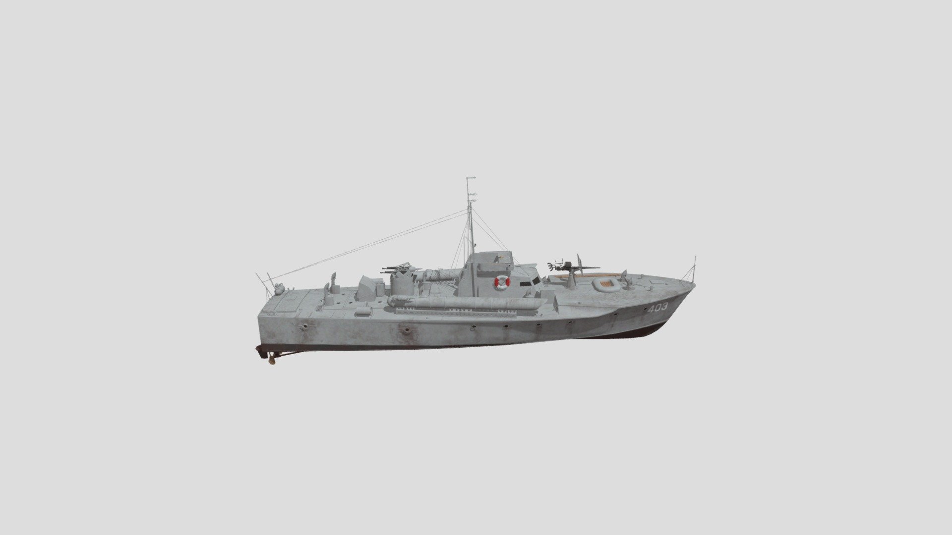 Vosper MTB Game-Ready battle ship model - 3D model by gredddyrace ...