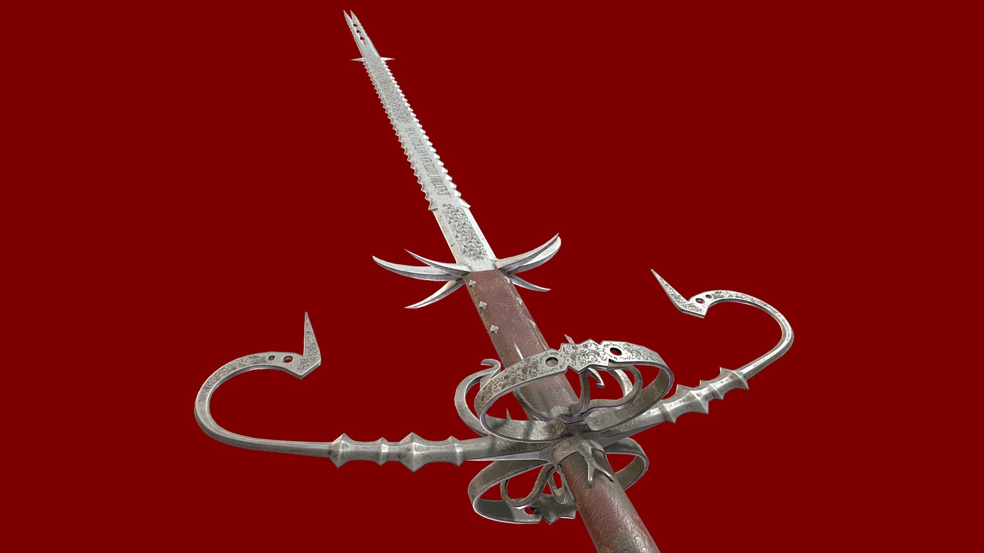 Double Flamberg - 3D model by Leonid_Myasnikov [d2d8778] - Sketchfab