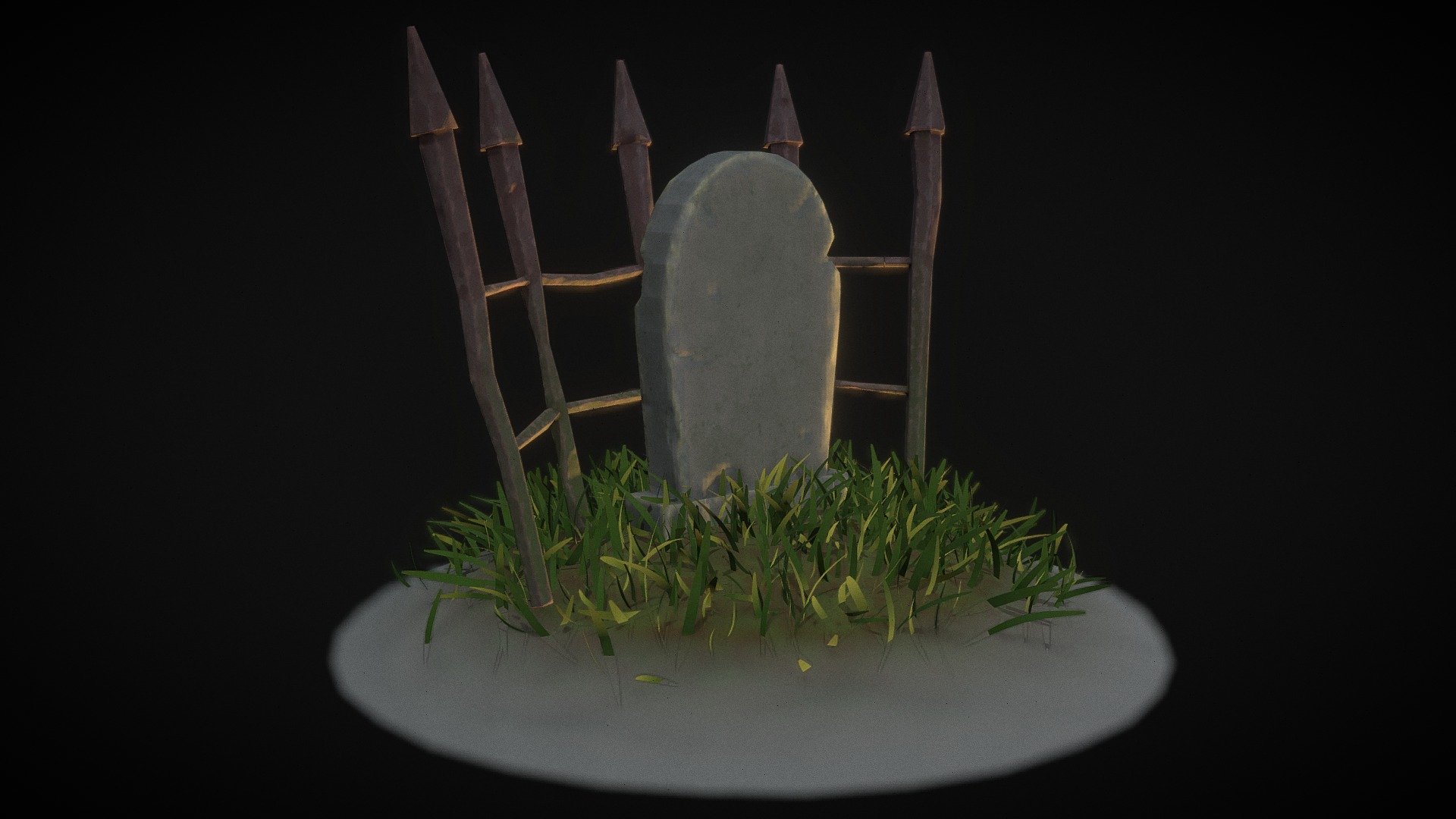 Low Poly Stylized Grave - Download Free 3D model by JustKurt [d2de6e5] - Sketchfab
