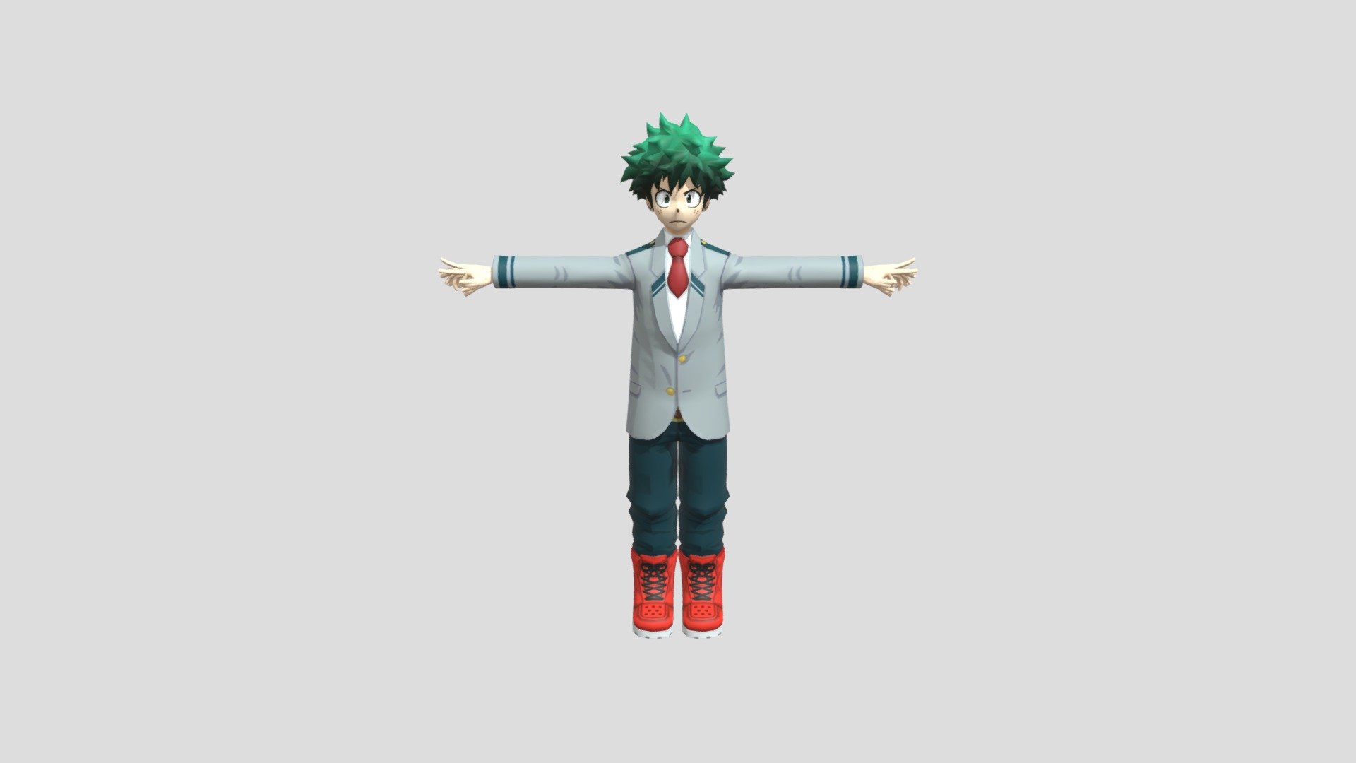Izuku Midoriya (School Uniform) - Download Free 3D model by Tigerar1 ...