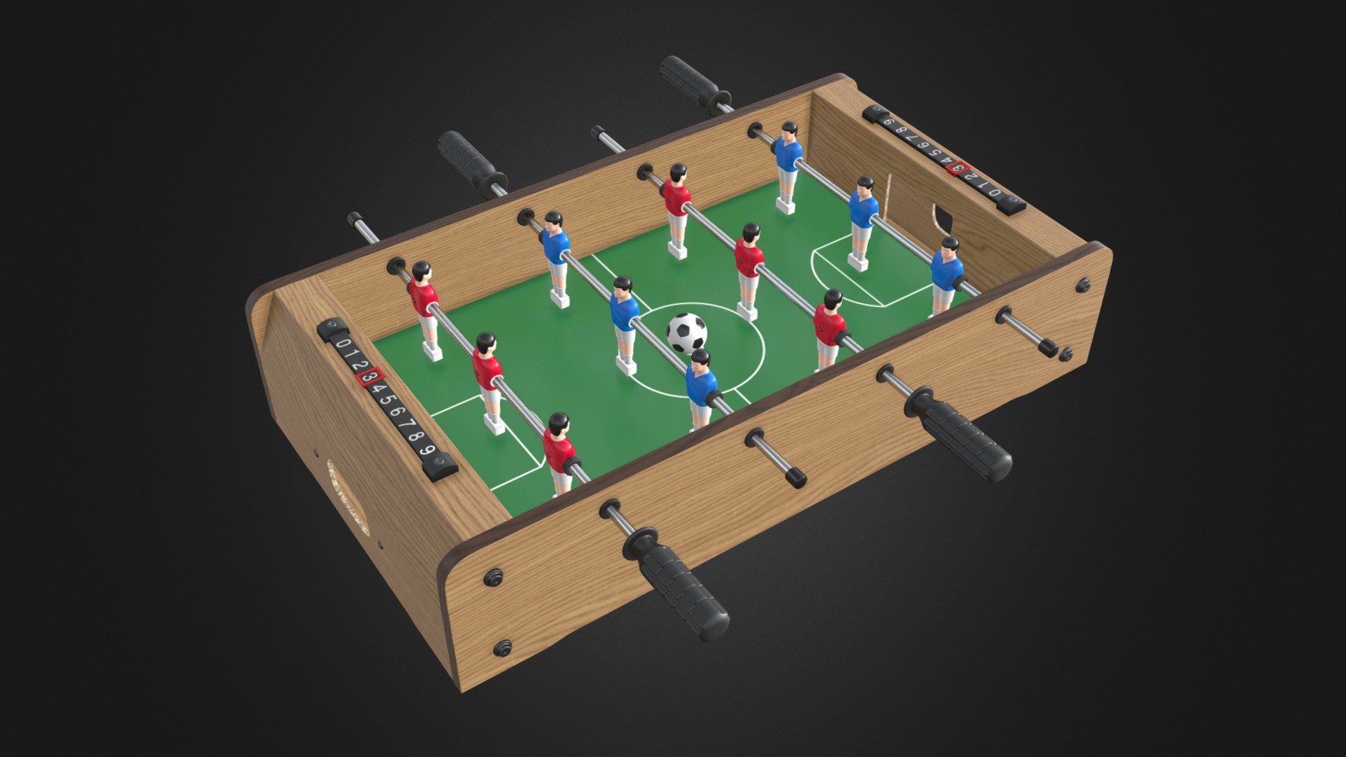Football Table Game Wooden - Buy Royalty Free 3D model by HQ3DMOD ...