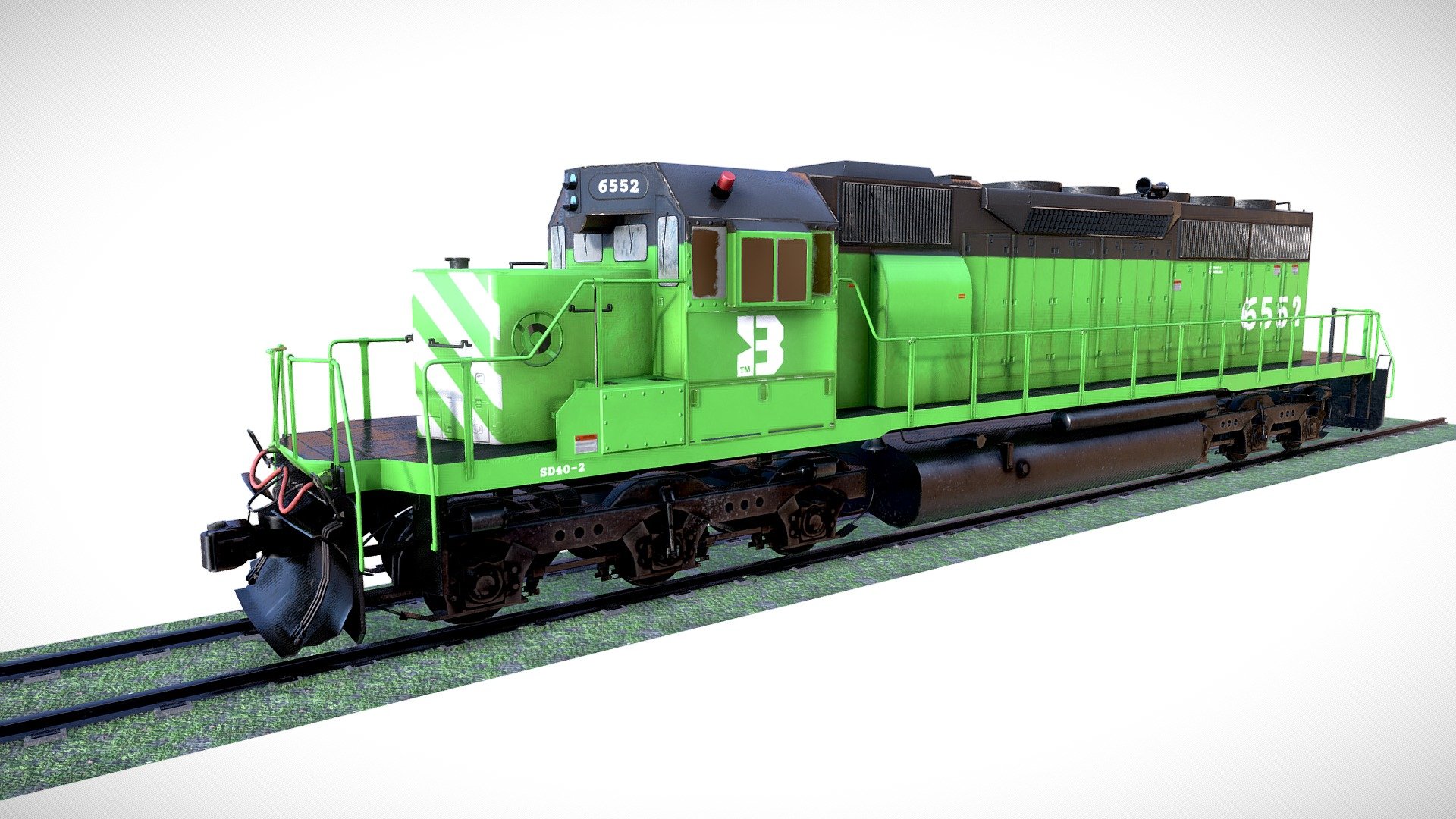Locomotive Diesel/Electric EMD SD40-2 Realistic - Buy Royalty Free 3D ...