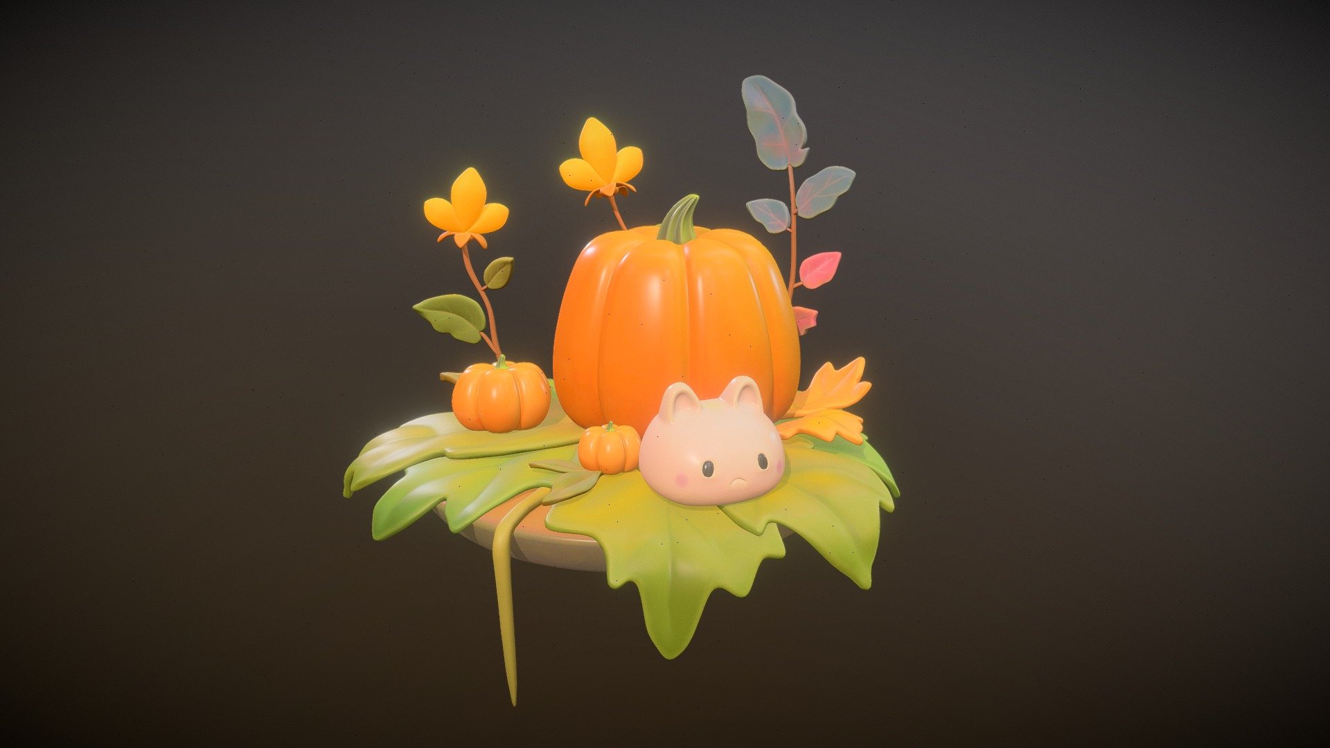 Autumn - 3D model by Karina (@KarynaTrychyk) [d2f0f1e] - Sketchfab