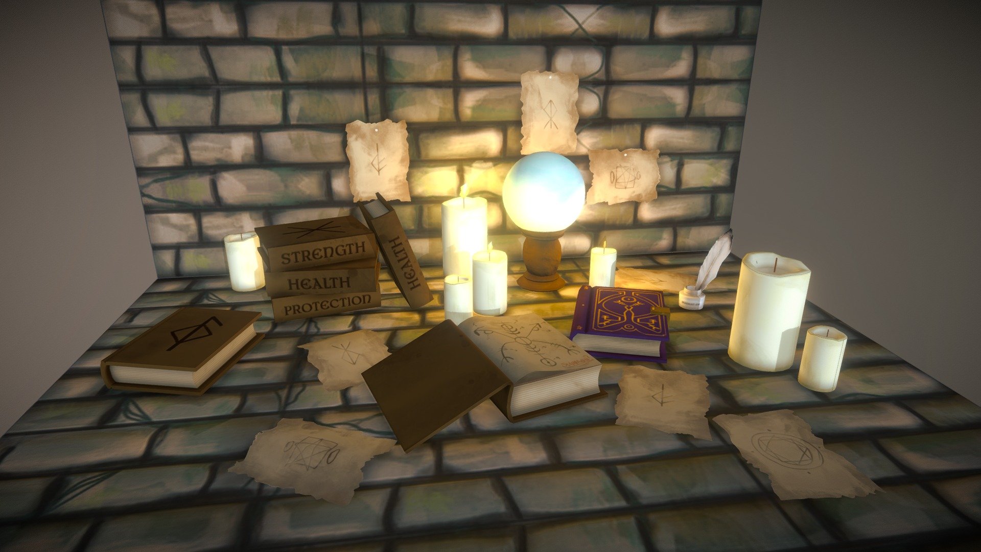book scene - 3D model by fizznathan [d2f197b] - Sketchfab