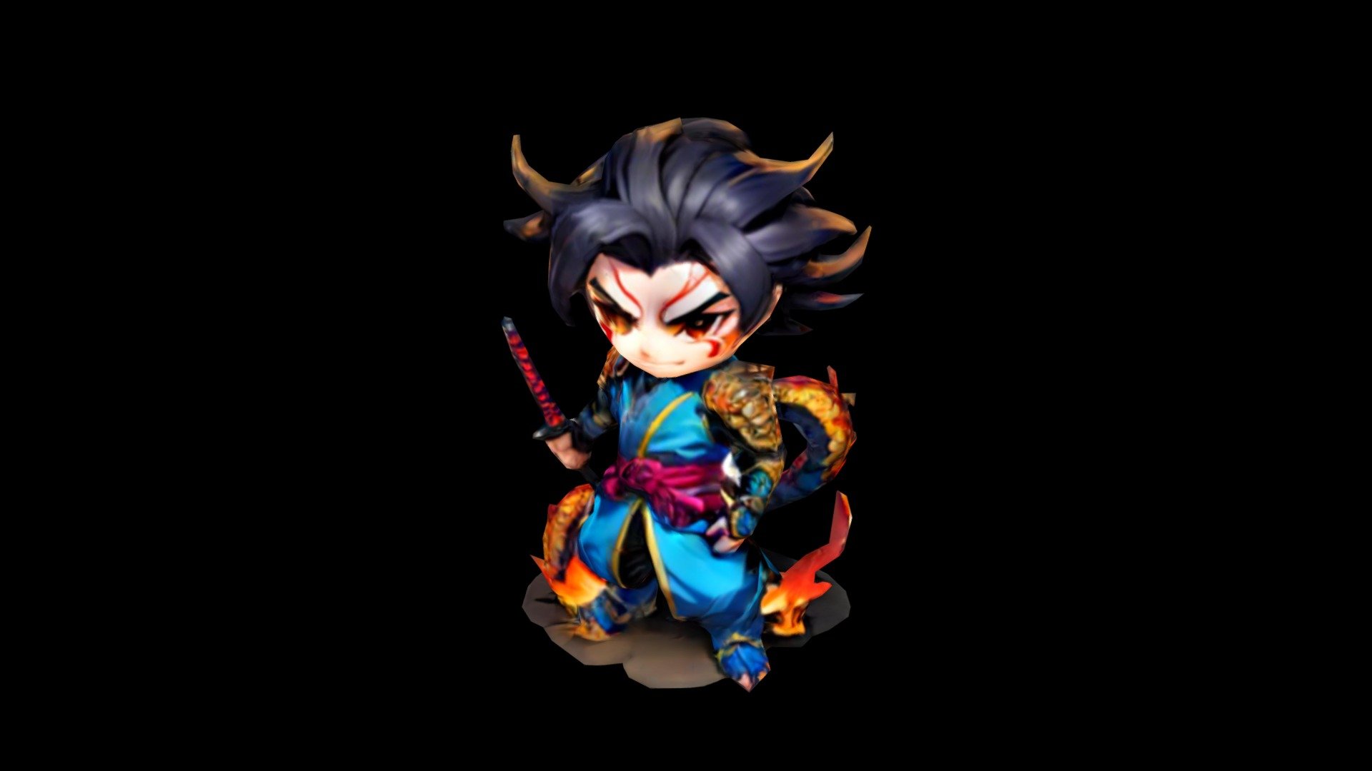 "Anime Fighting Hero A Young Warrior in the Heat - Download Free 3D ...
