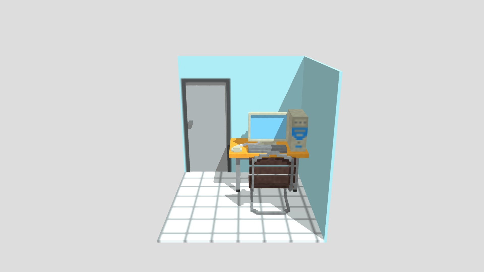 Crt Monitor office room - 3D model by ifarx [d2fb4d4] - Sketchfab