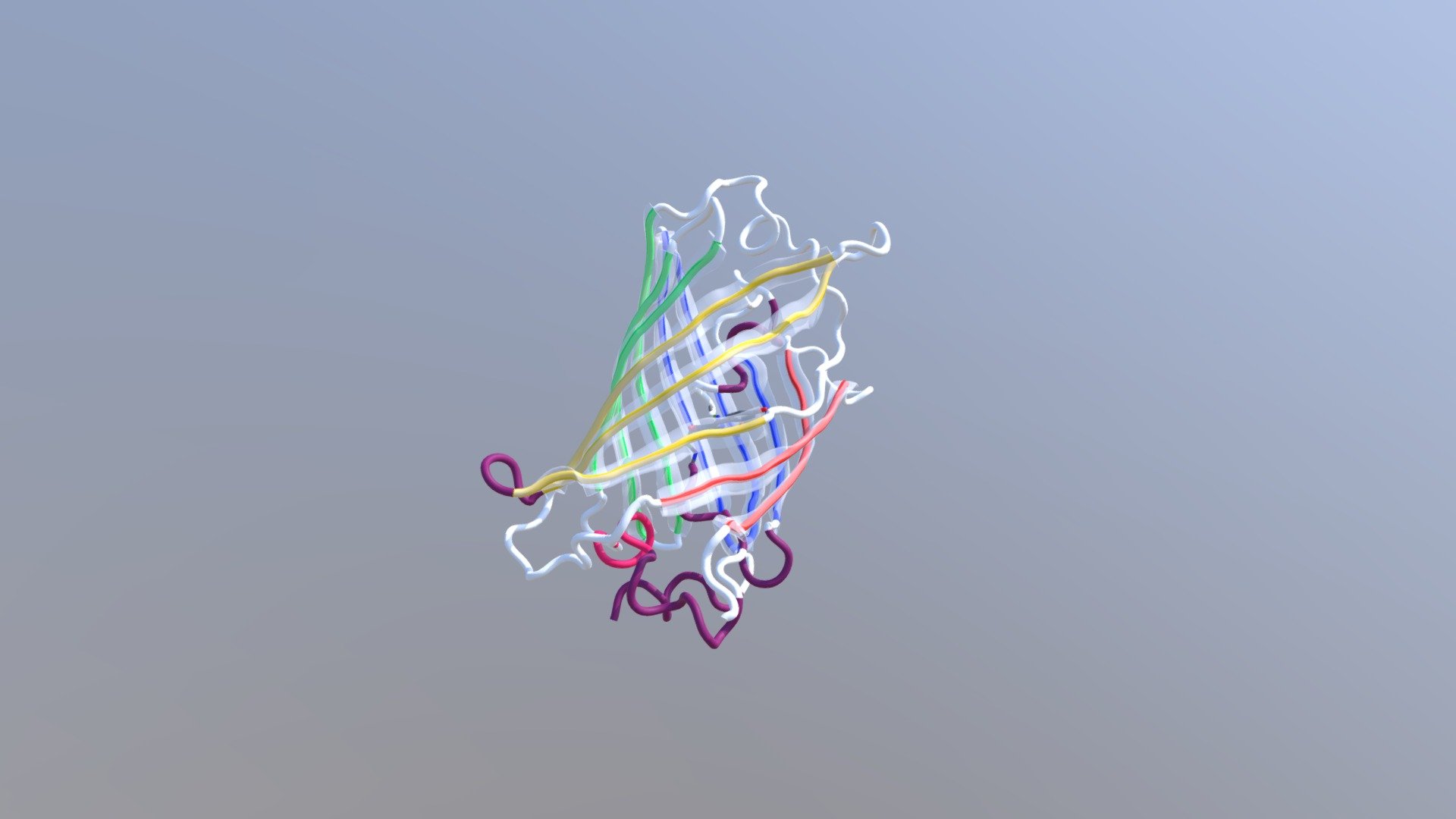 enhanced GFP, schematic rendering - 3D model by angel.herraez [d2fc1c5 ...
