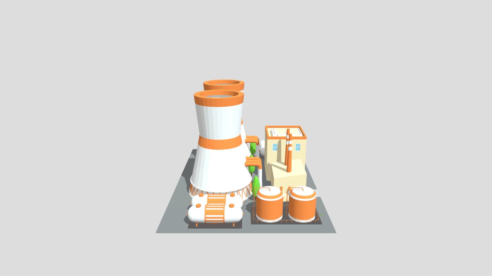 Low Poly Power Plant - 3D model by sketchymcfab [d301081] - Sketchfab