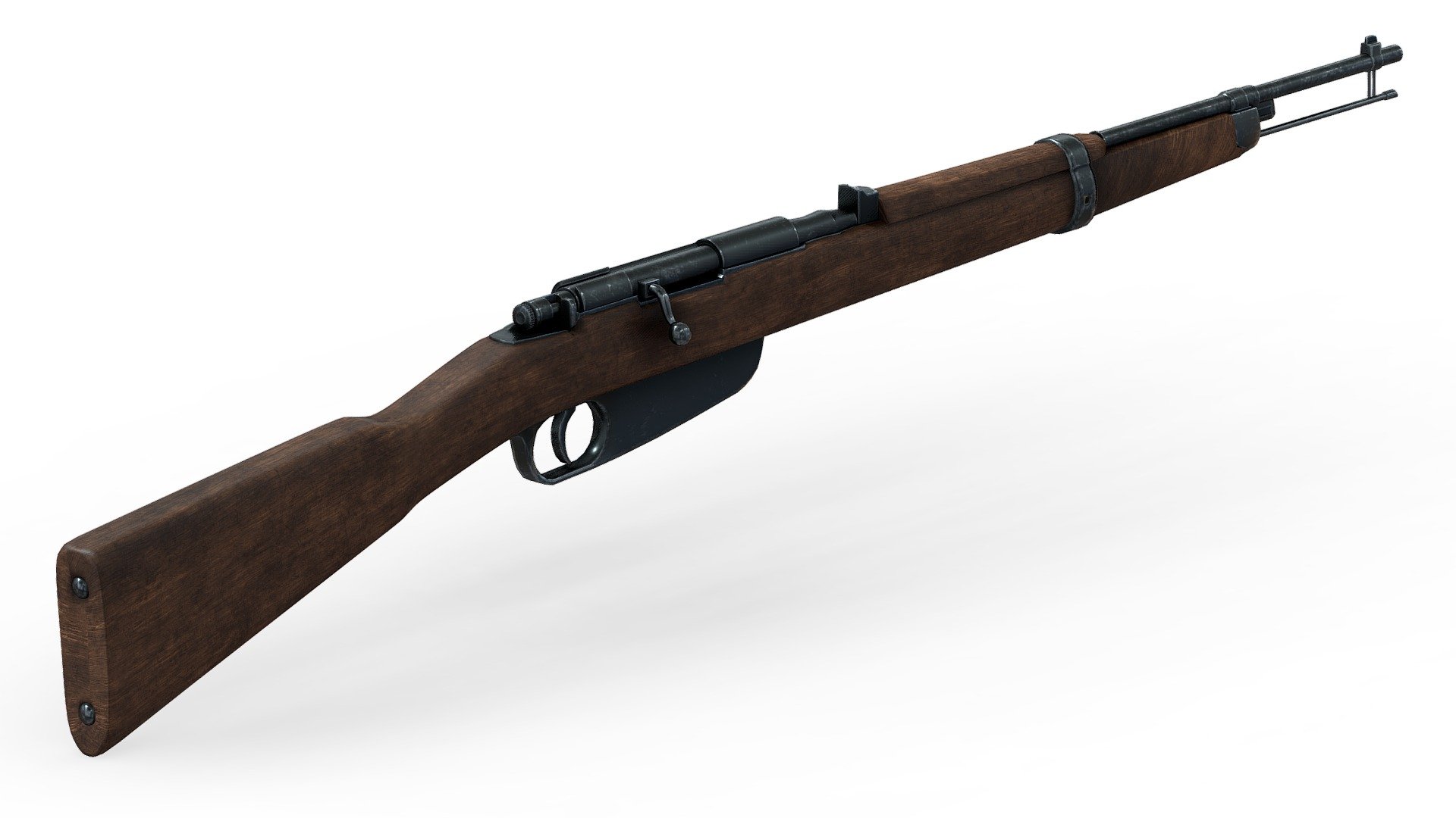 3D Free Rifle Gun - Carcano Carbine Model 1891 - Download Free 3D model ...