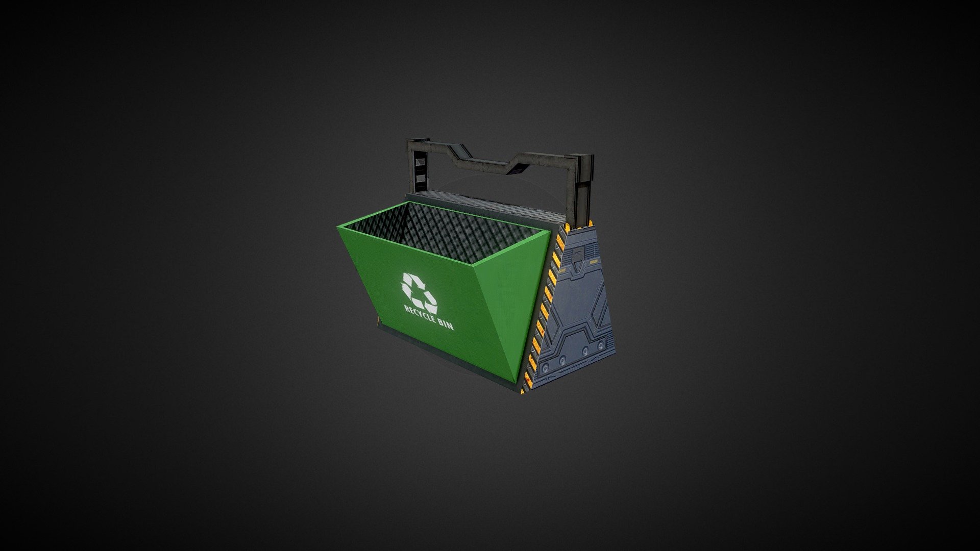 Futuristic Sci-fi Trash Bin - 3D model by Charles Smith (Blitz Mobile ...