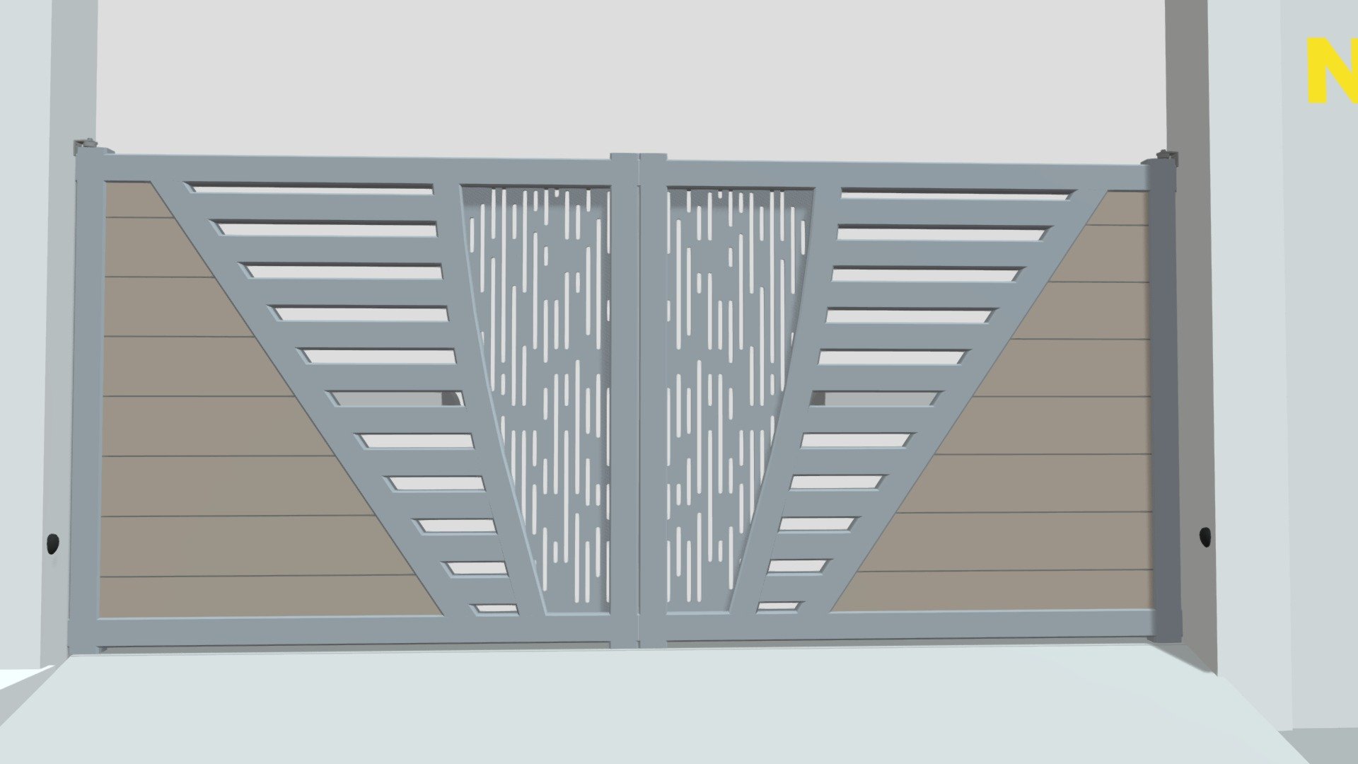 Modern aluminum Gate Design By Gateswale - 3D model by shyamthunga72 ...