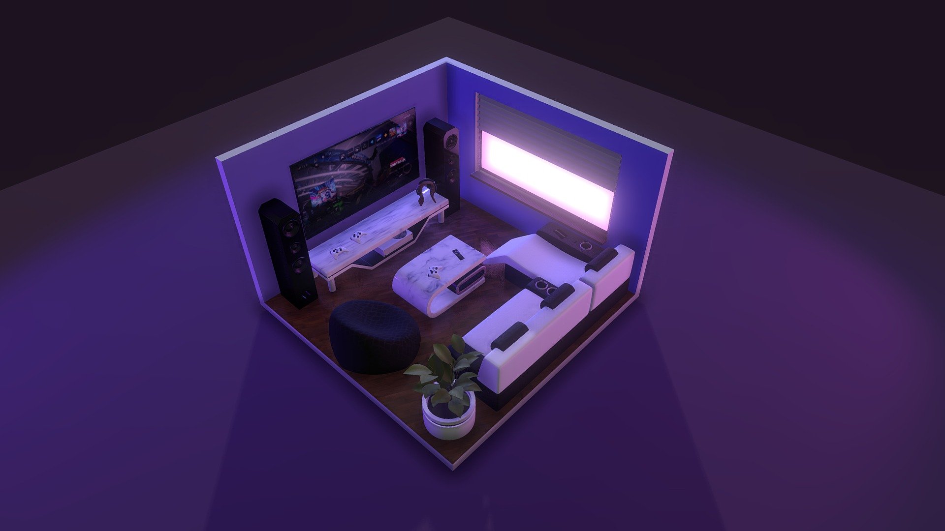 Isometric Rec Room - Download Free 3D model by Lev Martynov (@Graf_Lev ...
