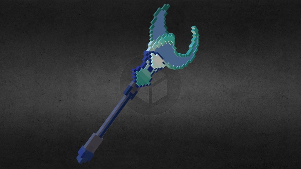 Green Staff - 3D model by Ranork [d311fc1] - Sketchfab
