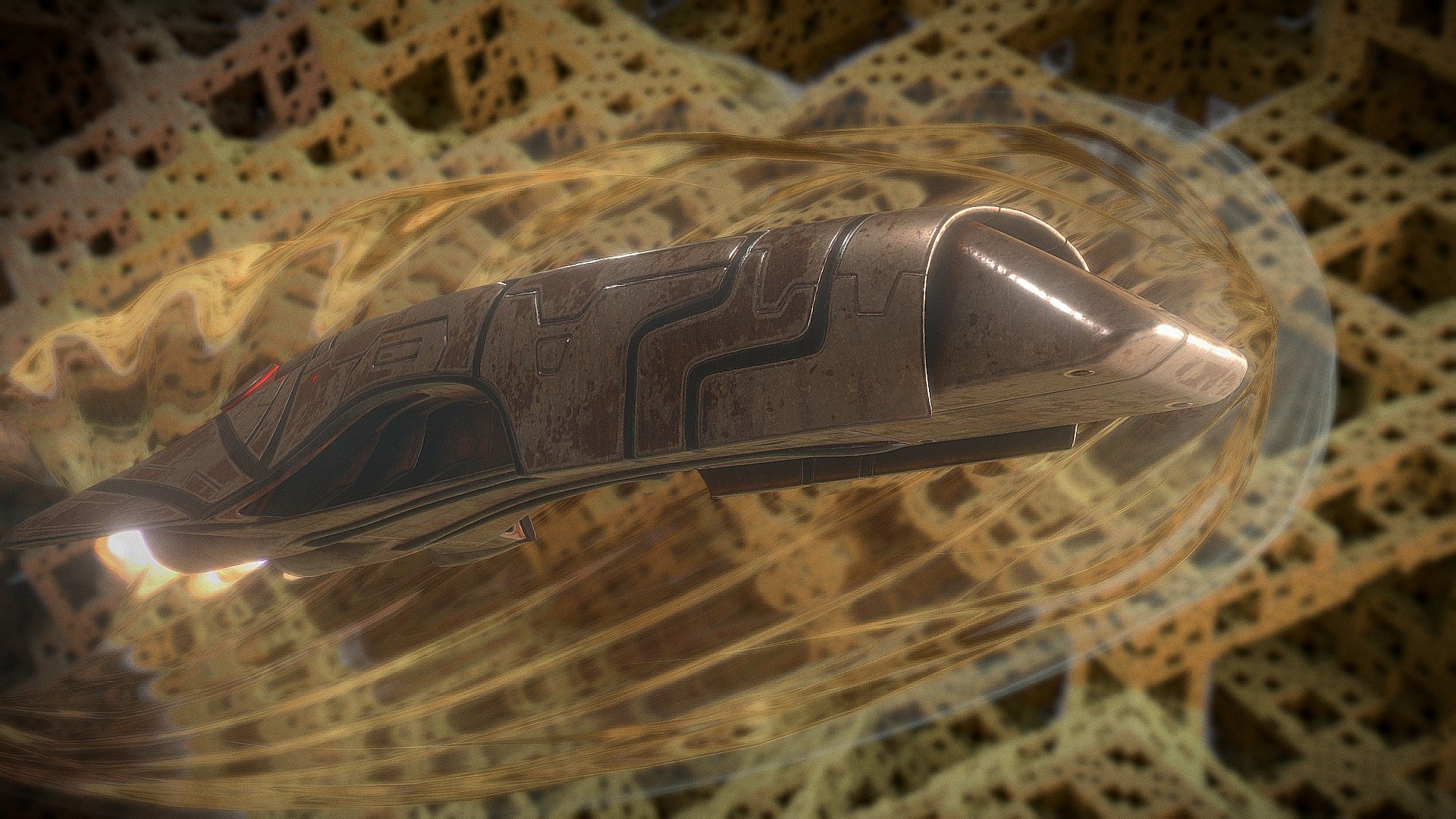 Spaceship - Keeper - Rusty Version - Buy Royalty Free 3D model by ...