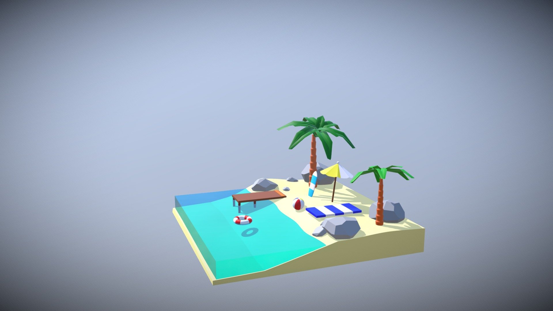 The Beach - Download Free 3D model by ShigoKetsueki [d31c116] - Sketchfab