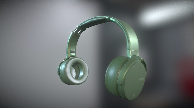 SONY MDR XB950N1 GREEN - 3D model by EXO-S [d31c903] - Sketchfab