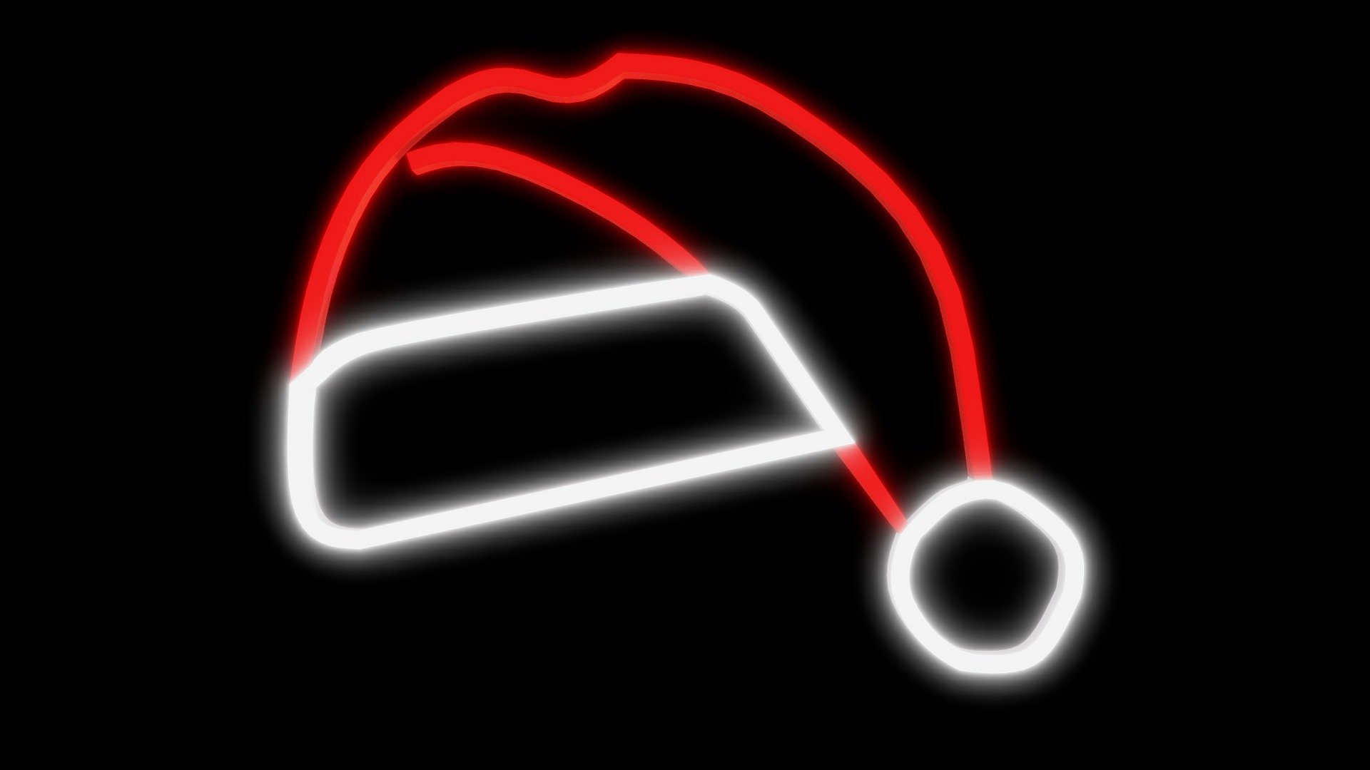 Santa’s Hat Christmas LED Neon Sign - Download Free 3D model by JuneBug ...