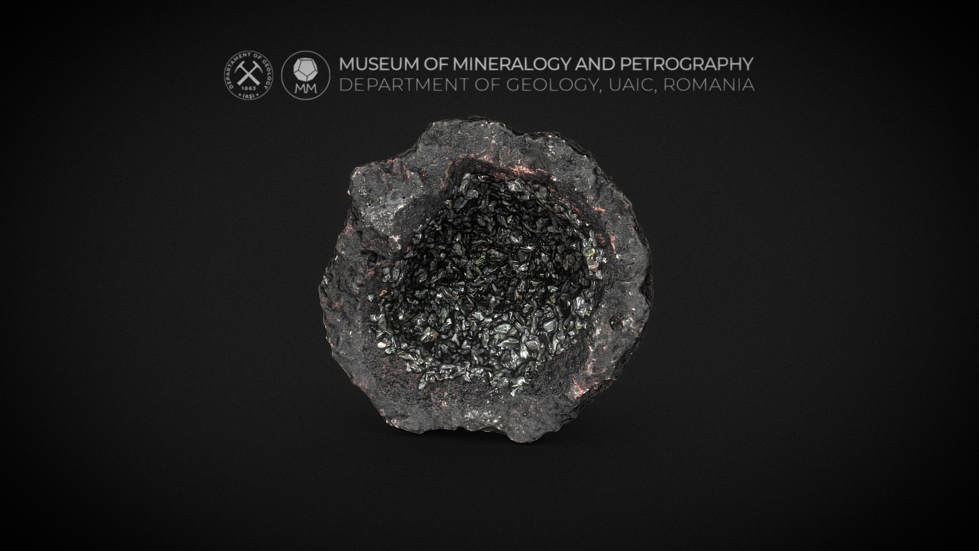 Volcanic bomb with synthetic crystals inside (A) - 3D model by Museum ...