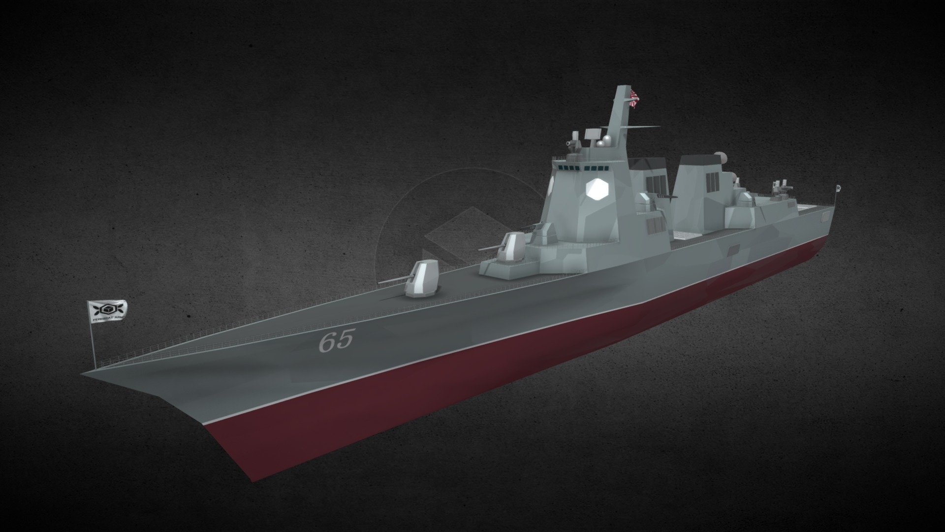 Arleigh Burke-Class DDG-65 Ferise Array - 3D model by FeriseCAT [d321c0a] - Sketchfab