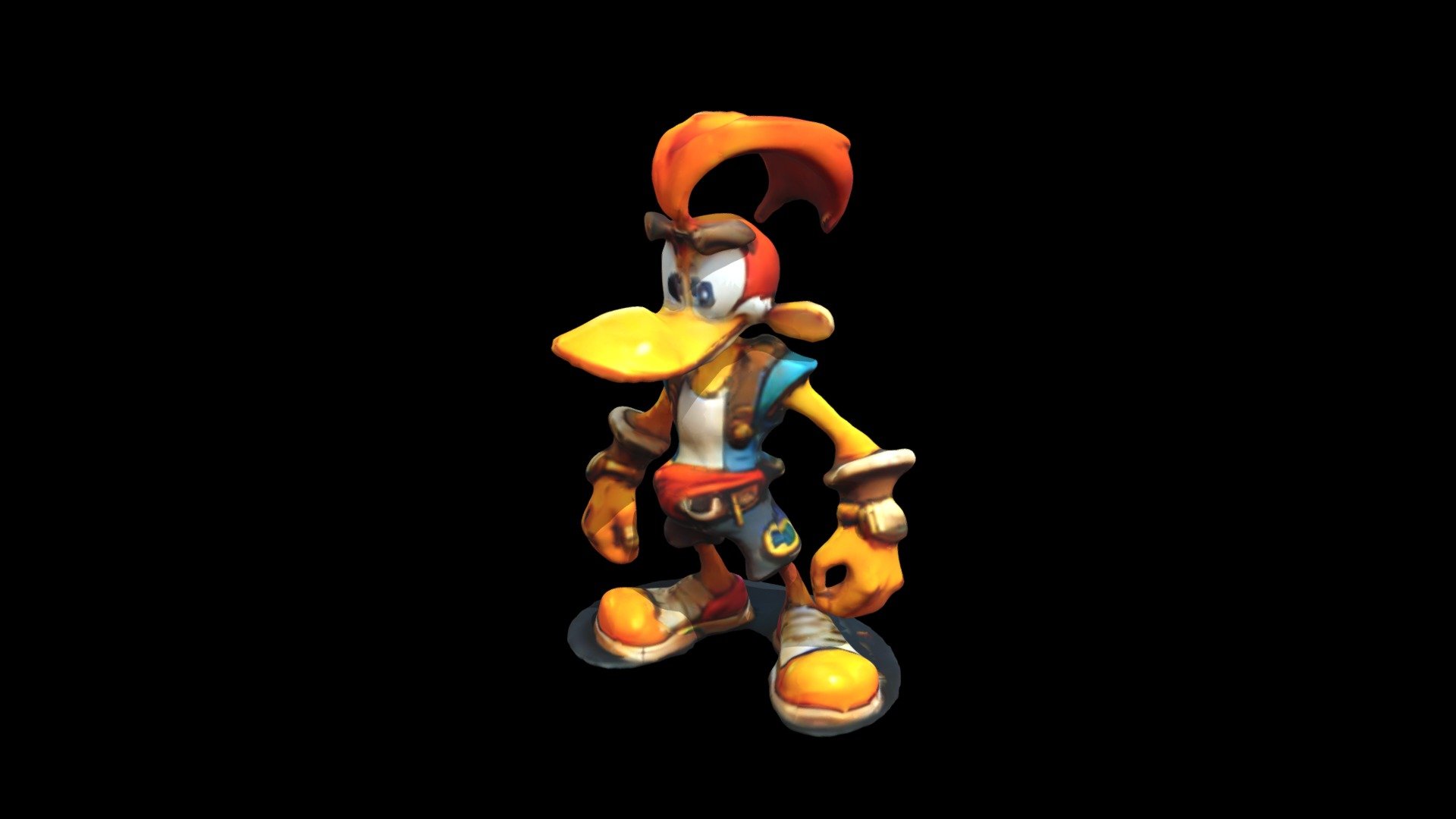 a cartoon character with a yellow coin on his - Download Free 3D model ...