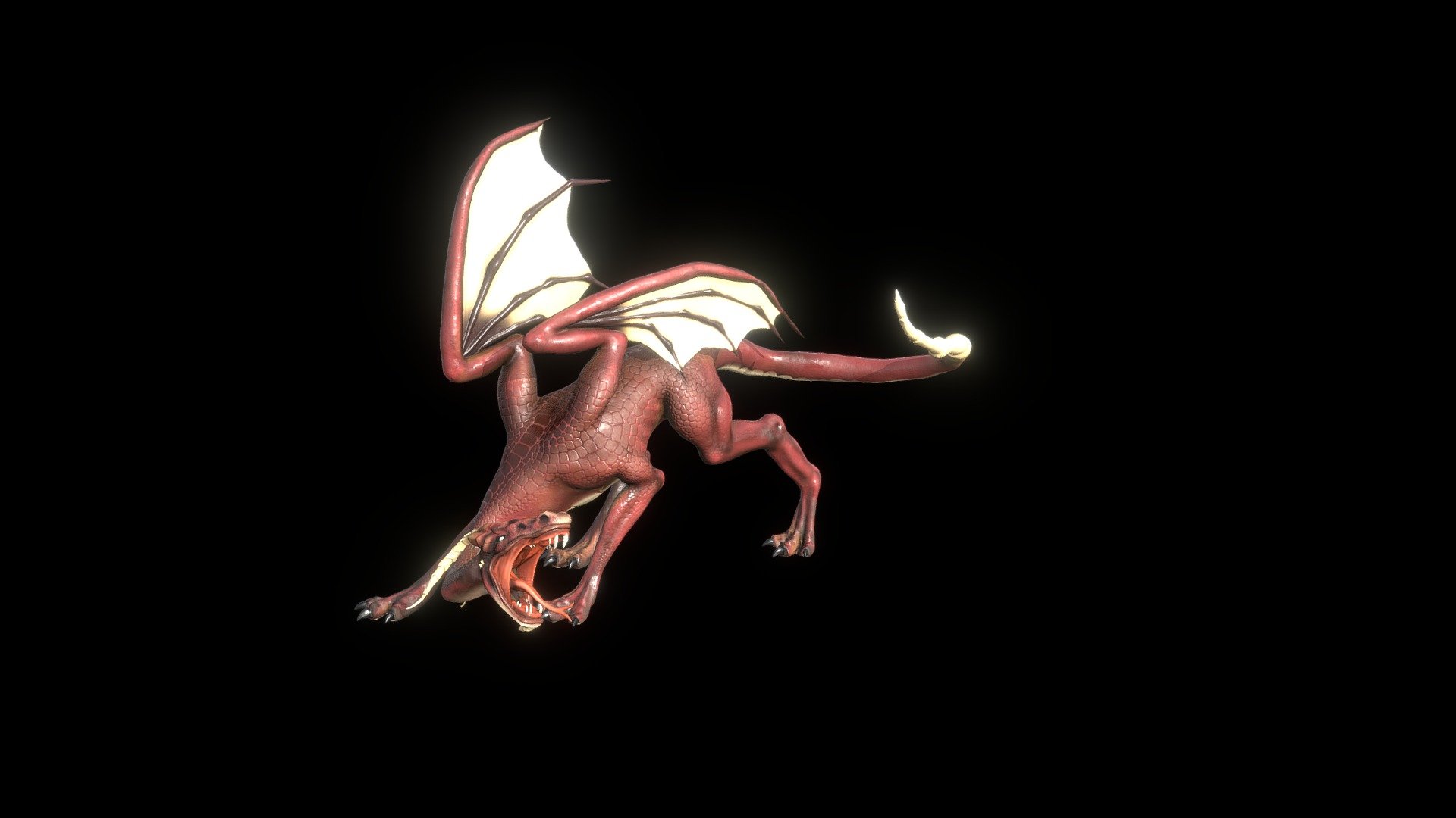 Red Dragon - 3D model by Zak Brown (@18Brownz) [d322cc9] - Sketchfab