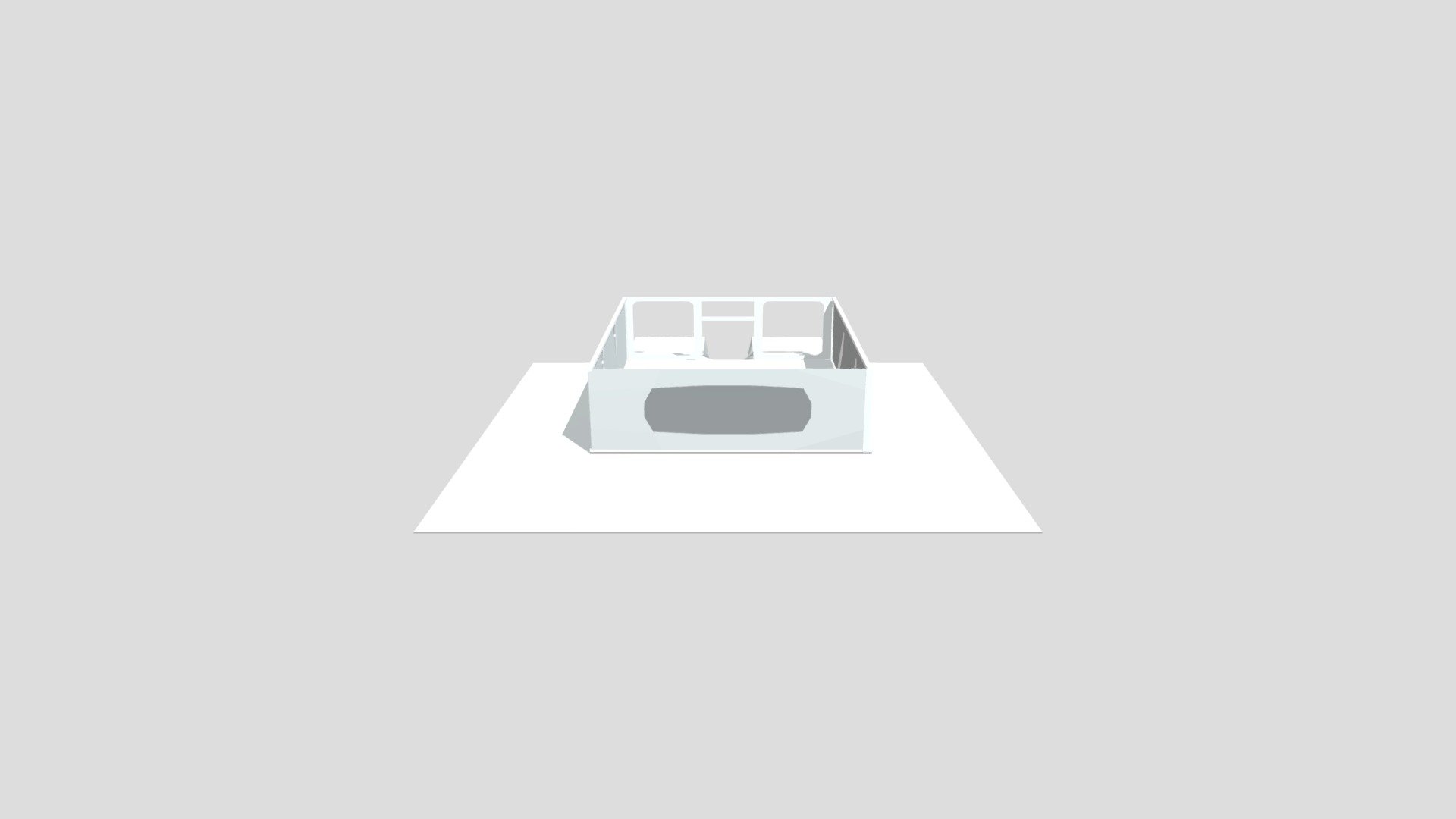 Untextured Modern House = lighting&windows - Download Free 3D model by ...