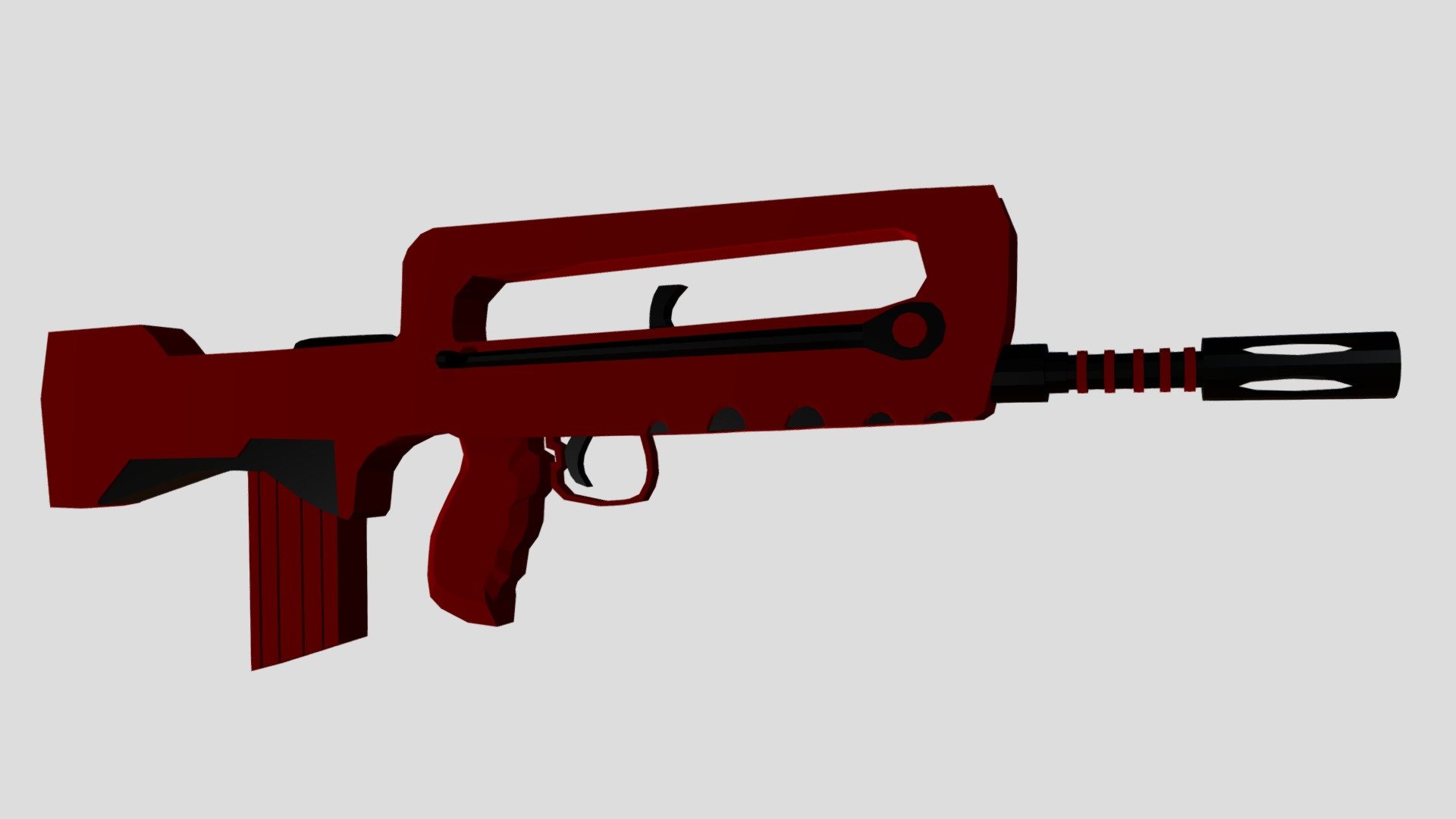 Low Poly Red Famas - Download Free 3D model by Ellie.Carney [d325751 ...