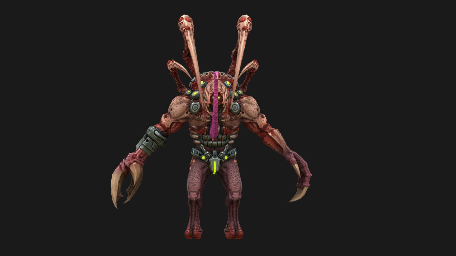 Necromorph_Minibos_04low - 3D model by CC (@ccsf) [d32586b] - Sketchfab