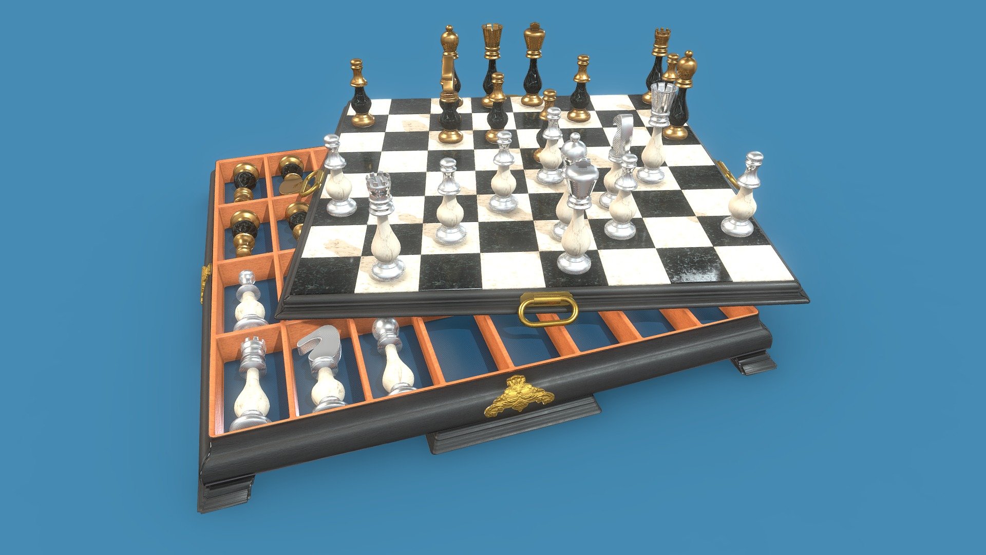 Tenebris Chess Board - Buy Royalty Free 3D model by Vivien Deroche ...