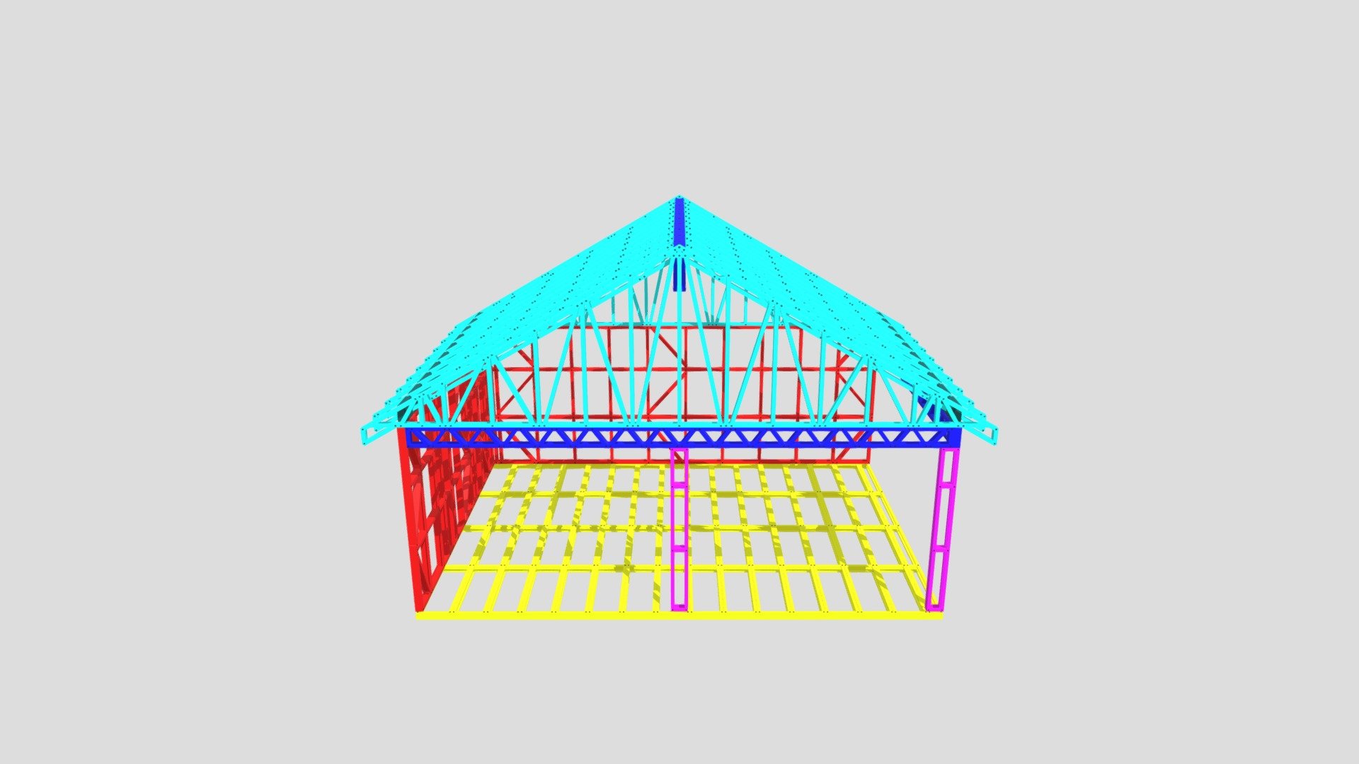 D - Shed: 6.2m x 4.5m - Download Free 3D model by Steel Frame Solutions ...