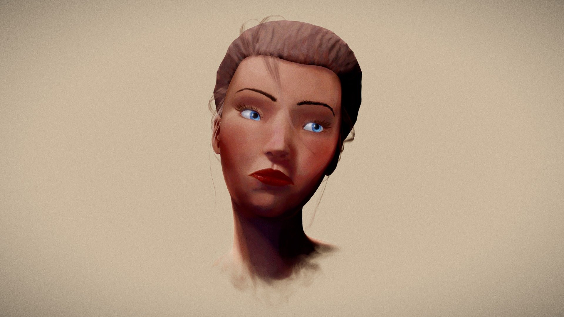 Portrait (3d Painting) - 3D model by artistlevi [d3297bd] - Sketchfab