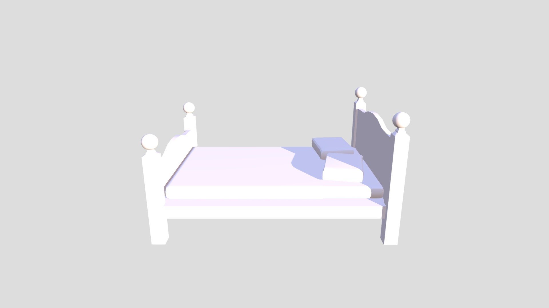 Bed model - 3D model by hal.79 [d33610b] - Sketchfab