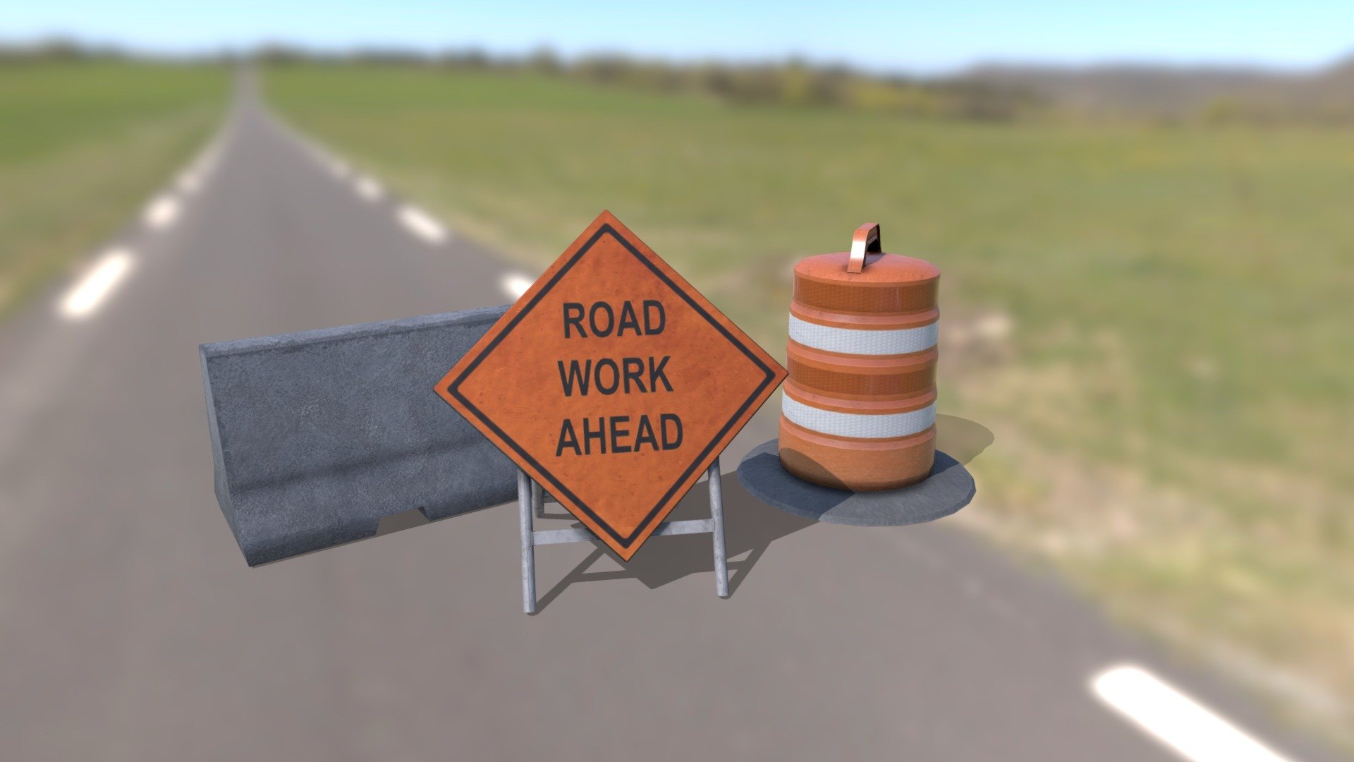 Roadwork Props - 3D model by billionlioe [d33636c] - Sketchfab