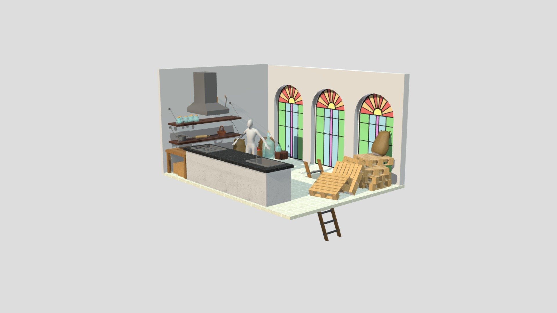 Kitchen Storage Room - Download Free 3D model by SFKagda [d338921 ...