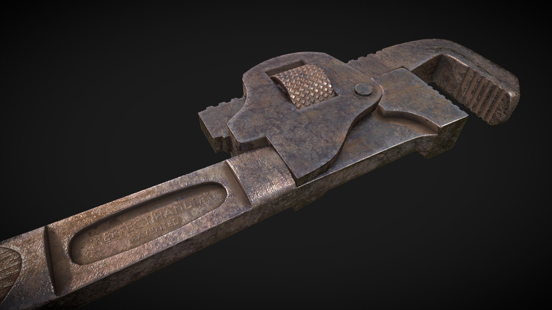 Perfect Handle Pipe Wrench - 3D model by Raul Petrica (@Raul_Petrica ...