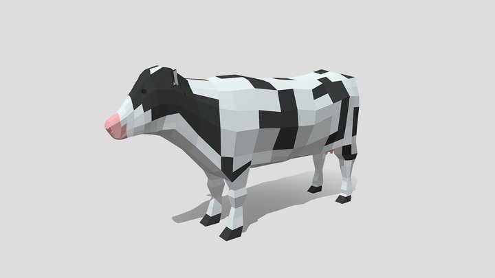 Low-poly-cow 3D models - Sketchfab