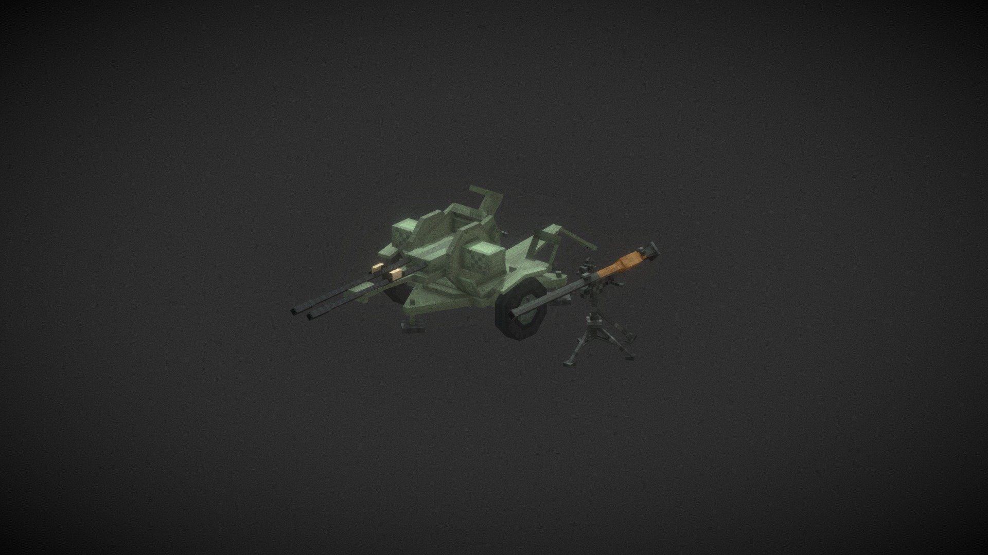 spg-9 и zu-23 - 3D model by FROMZ [d34b761] - Sketchfab