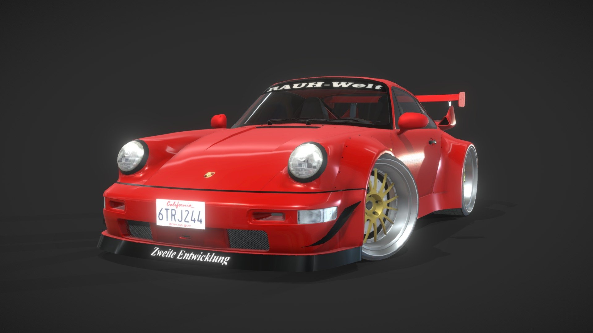 Porsche 911 RWB - 3D model by Blue3D (@Blueberry12) [d34c02f] - Sketchfab