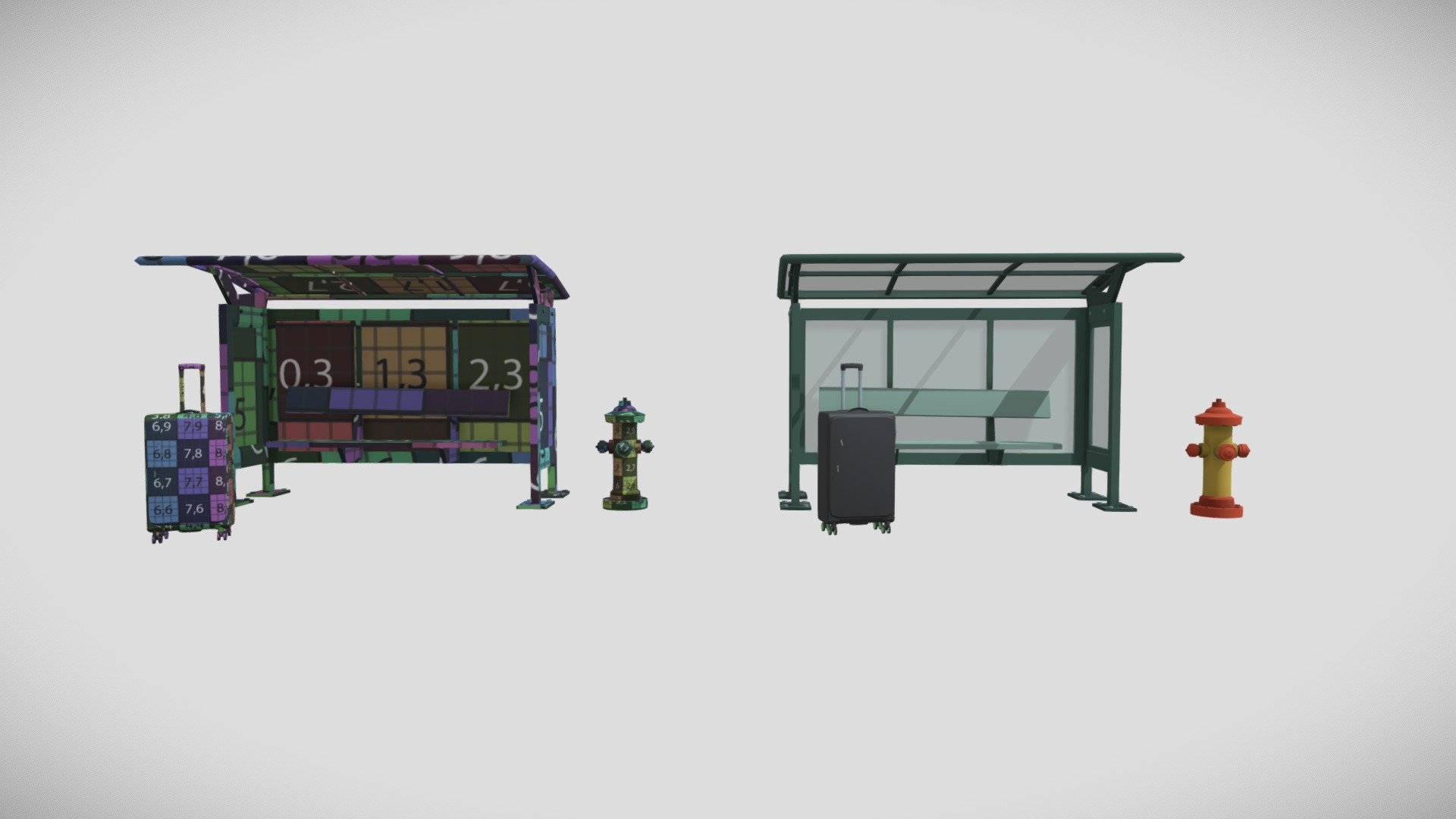 Week 13 - Bus Station UV - Download Free 3D model by KoteTheCat ...