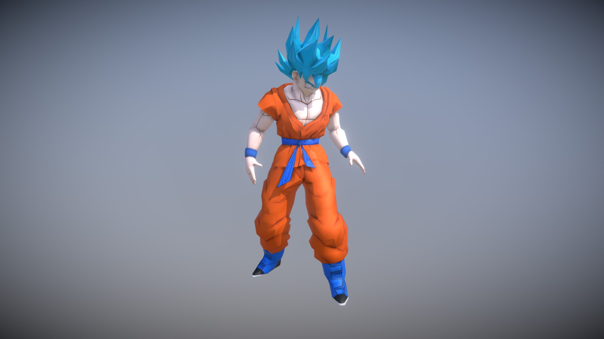GOKU Animado - 3D model by Nextlatam [d34cee3] - Sketchfab
