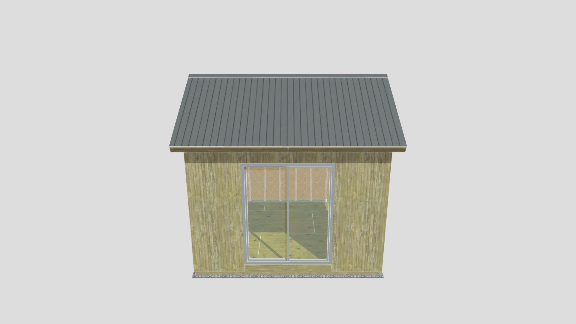 1012 Gable Roof Shed - 3D model by roajohn [d34e865] - Sketchfab